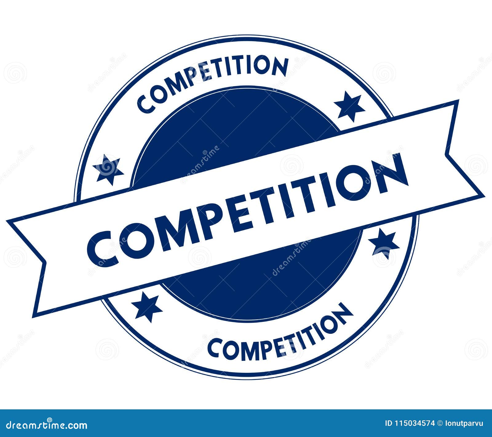 Blue COMPETITION stamp. stock illustration. Illustration of note ...