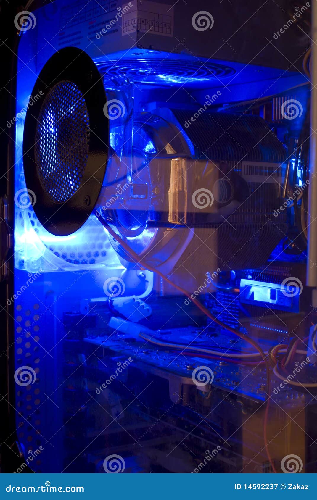 Blue computer stock image. Image of reliable, host, details - 14592237
