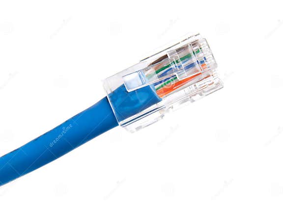 Blue computer cable stock image. Image of isolated, communication ...