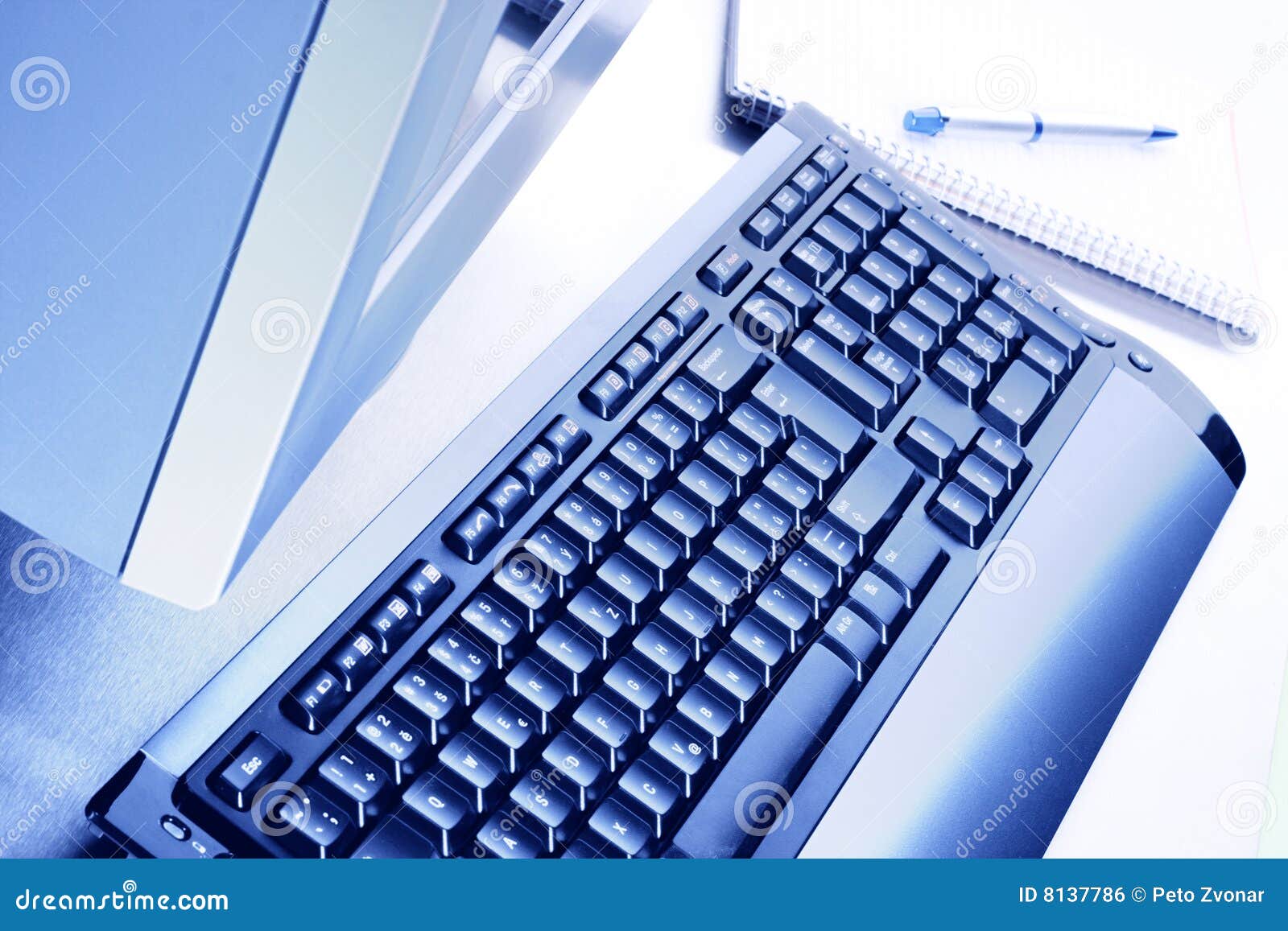 Blue computer concept stock photo. Image of metallic, graphic - 8137786