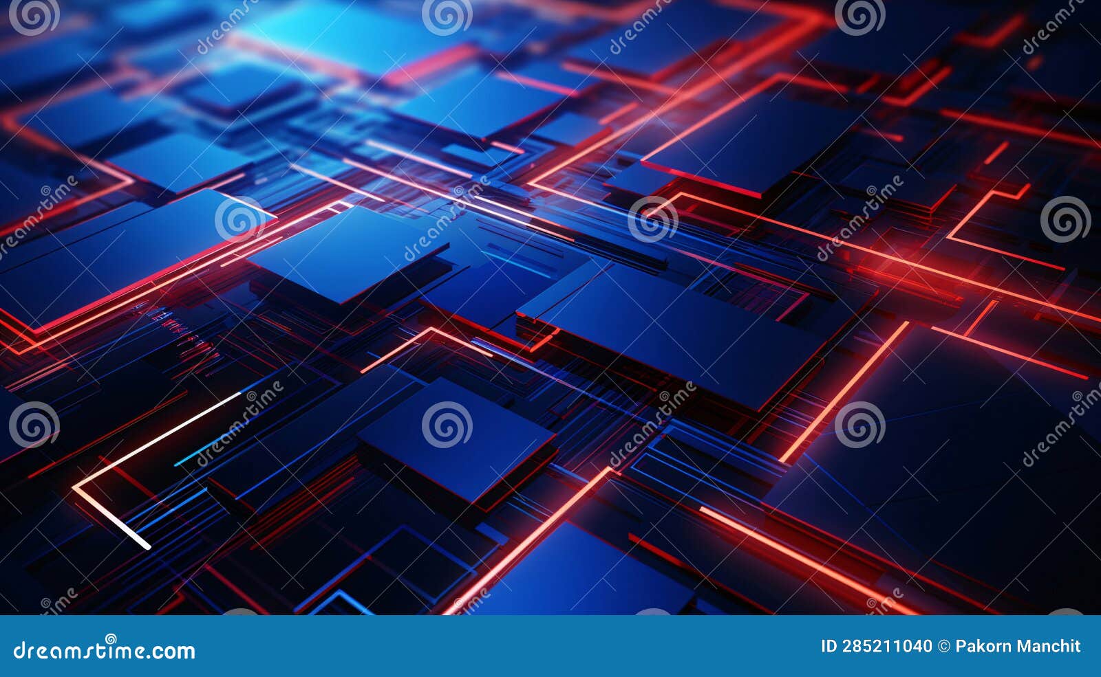 A Blue Computer Graphic Background Blue and Red Abstract and Computer ...