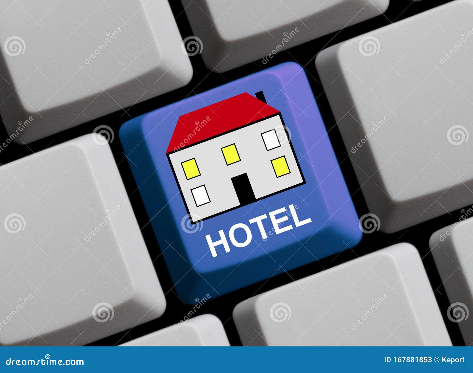 Symbol on Computer Keyboard: Hotel Stock Illustration - Illustration of ...
