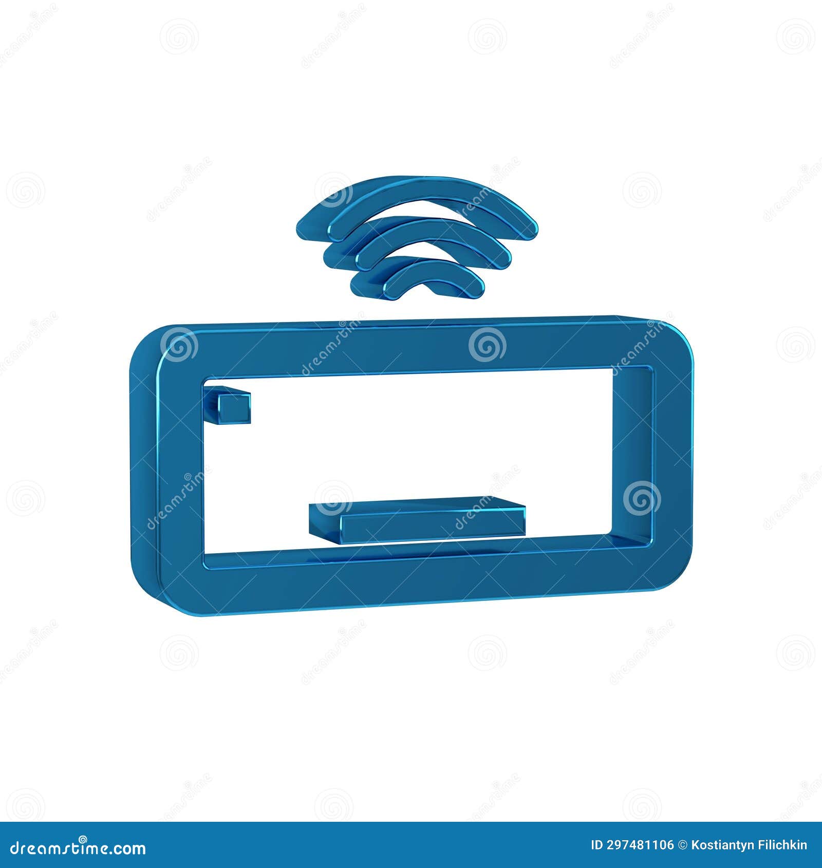 Blue Computer Keyboard Icon Isolated on Transparent Background. PC ...