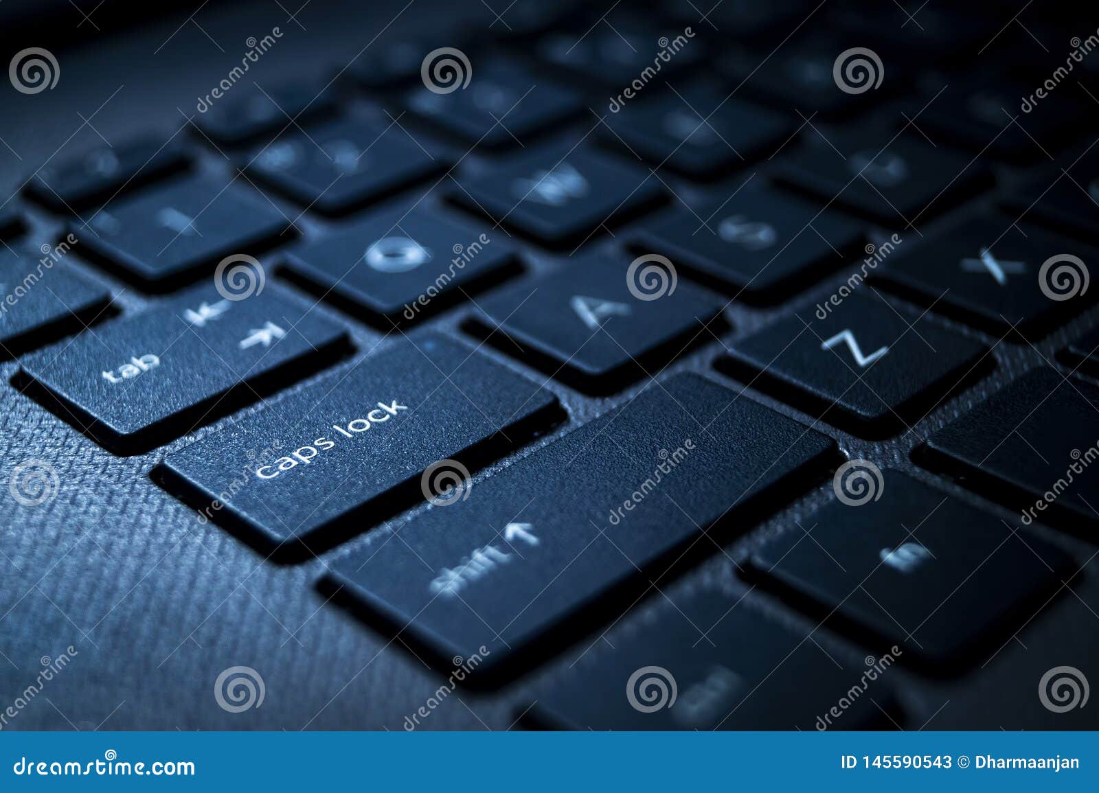 BLUE COMPUTER KEYBOARD MACRO Stock Image - Image of electronic, concept ...