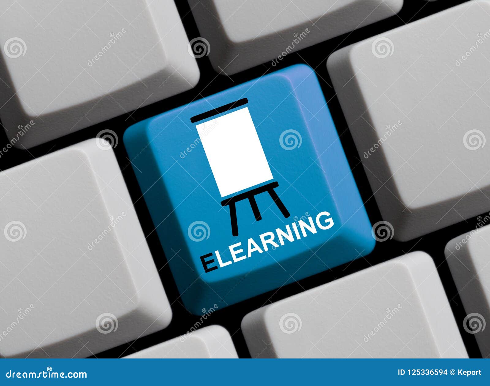 Computer Keyboard: E Learning Stock Photo - Image of lesson, school ...
