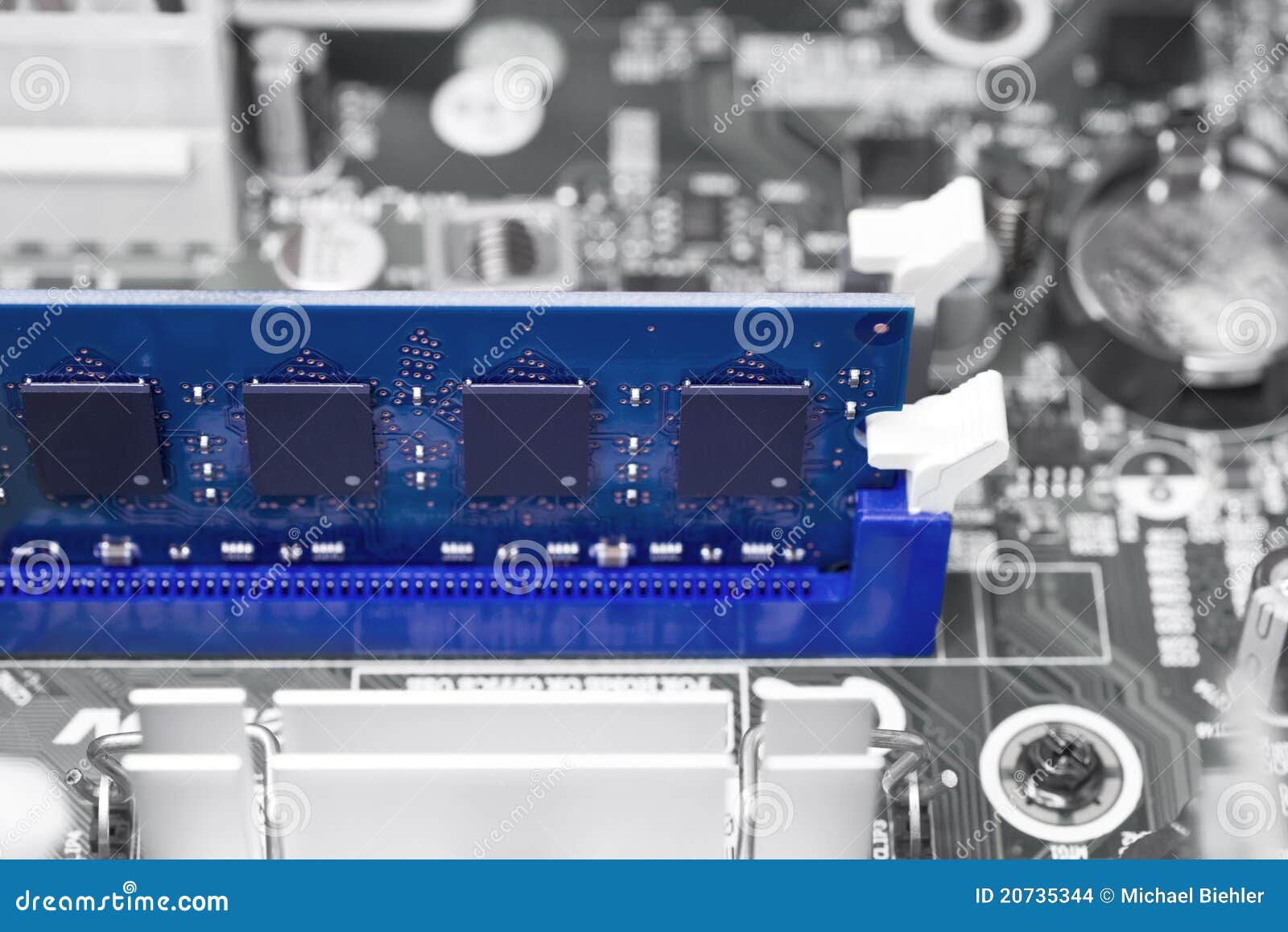 Blue computer memory stock photo. Image of random, technology - 20735344