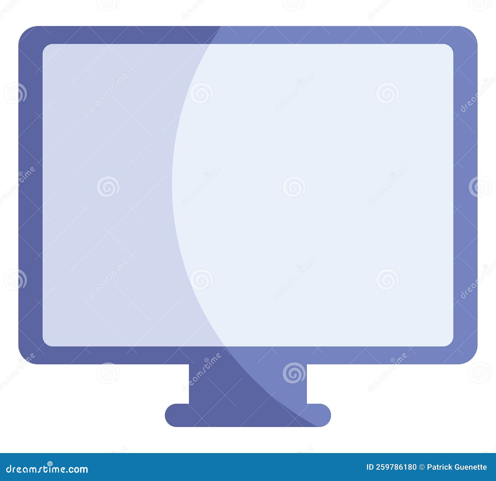 Blue Computer Monitor, Icon Stock Vector - Illustration of internet ...
