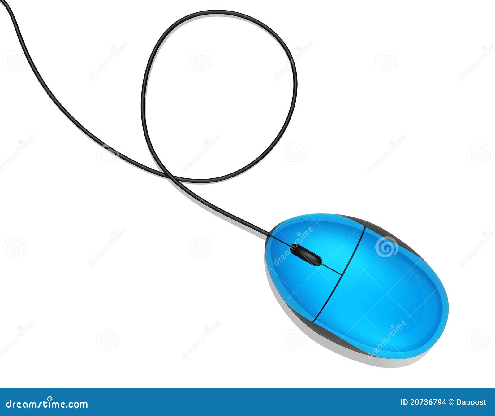 Blue computer mouse stock illustration. Illustration of digitally ...