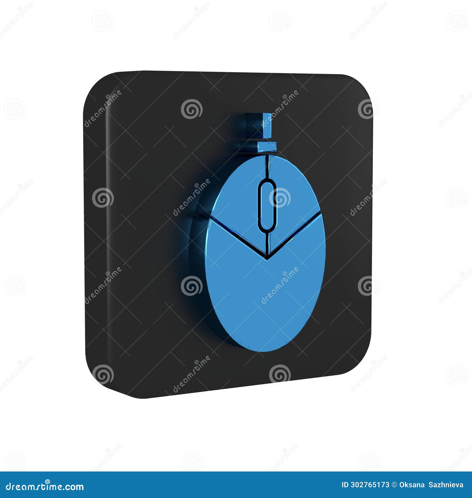 Blue Computer Mouse Gaming Icon Isolated on Transparent Background ...