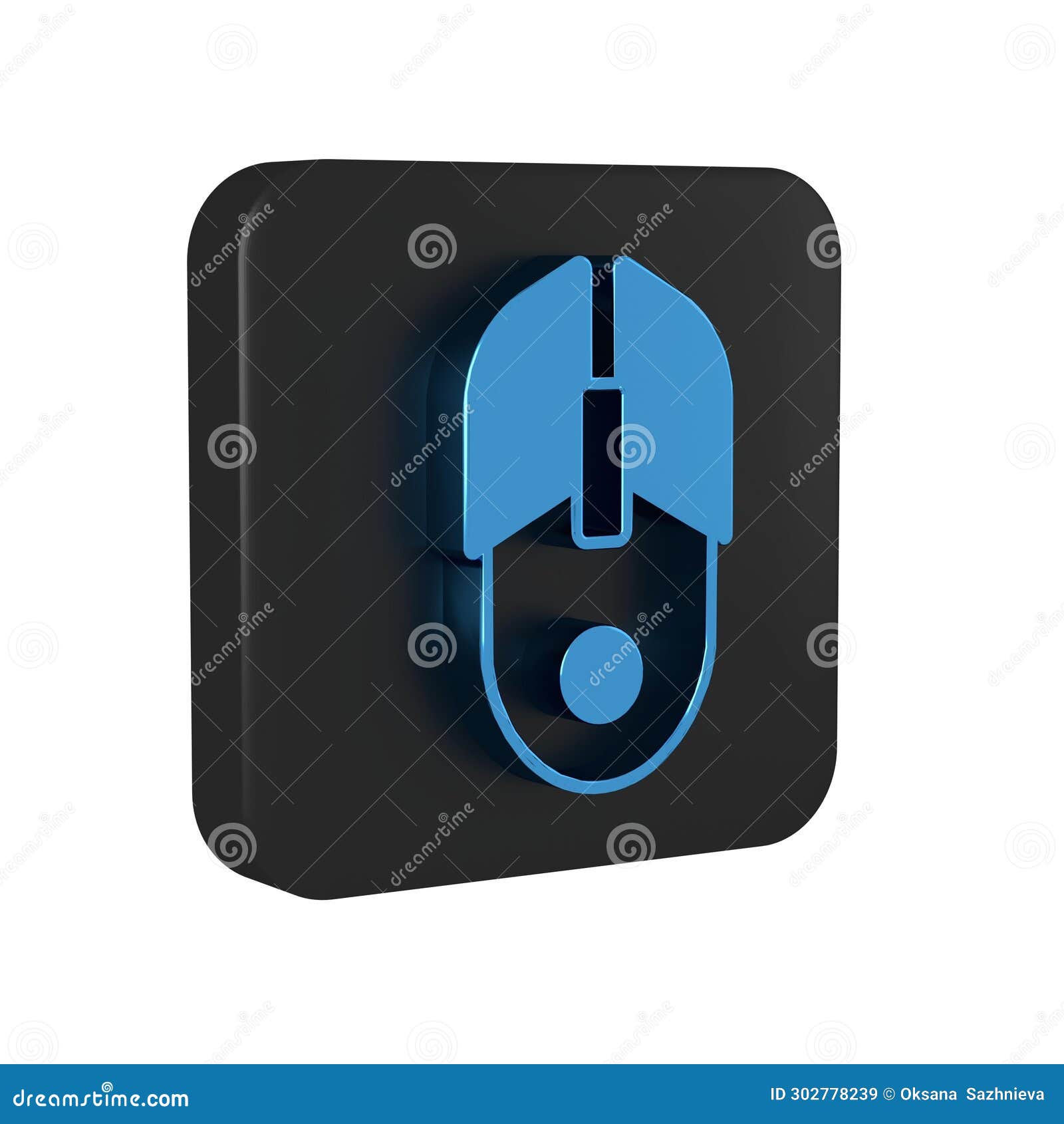 Blue Computer Mouse Icon Isolated on Transparent Background. Optical ...