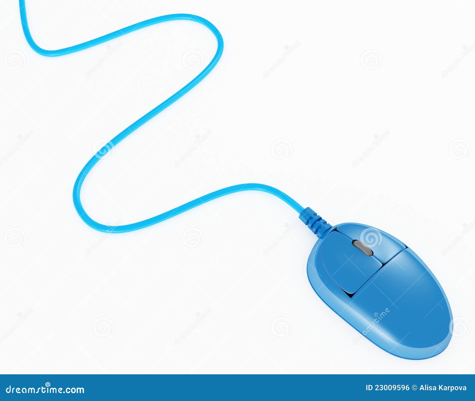 Blue Computer Mouse With Wire On White Background Royalty Free Stock ... Blue Computer Mouse With Wire On White Background Royalty Free Stock ...