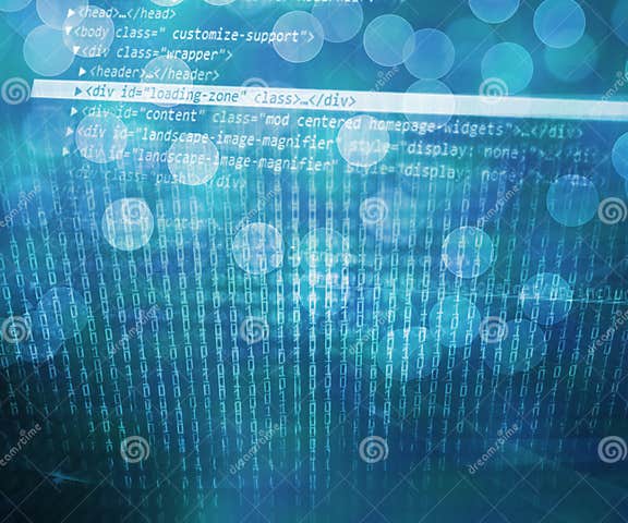 Blue Computer Science Abstract Background Stock Illustration ...