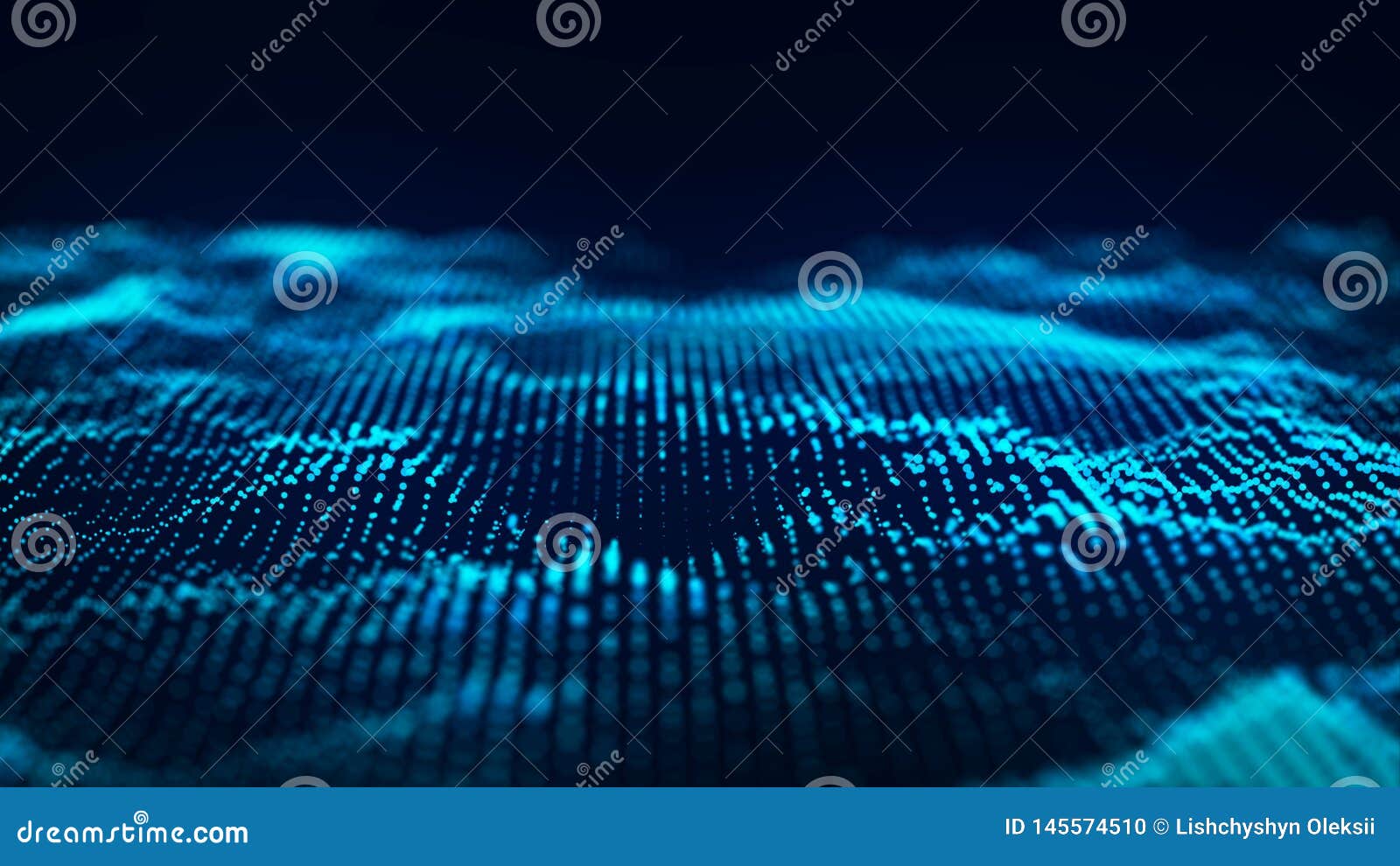 Blue Computer Technology Background. Big Data Visualization. Technology ...