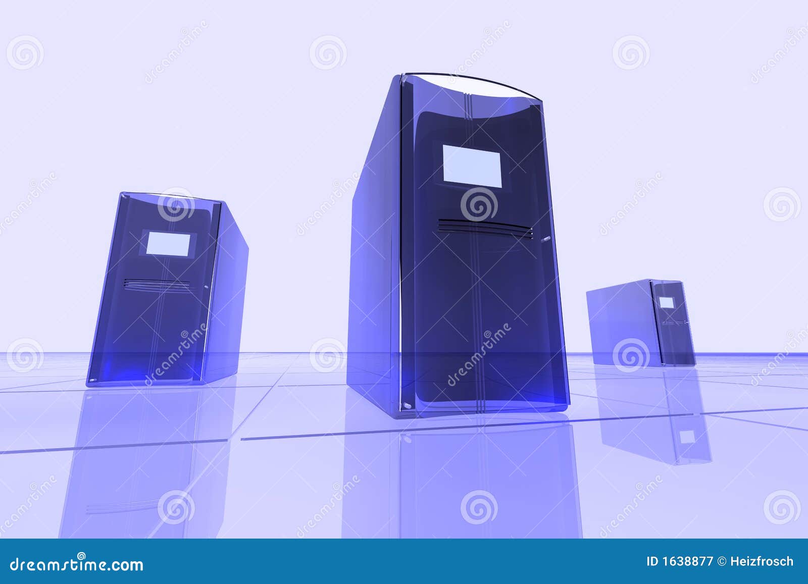 Blue computers stock illustration. Illustration of neon - 1638877