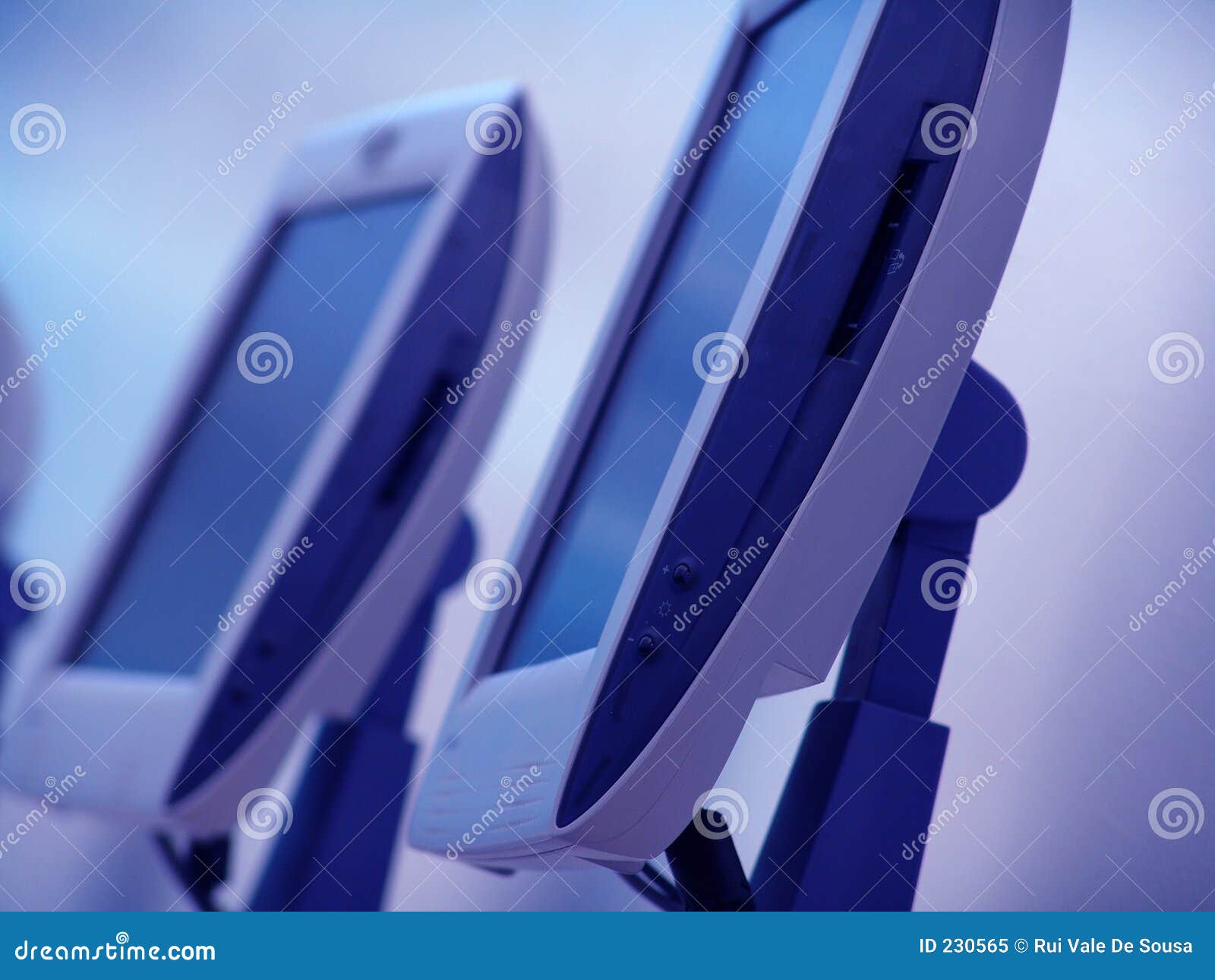 Blue computers stock image. Image of software, electronics - 230565