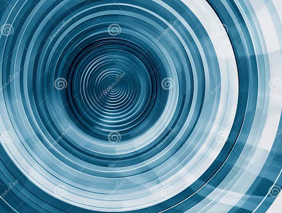 Blue Concentric Circles Abstract Art Stock Image - Image of texture ...