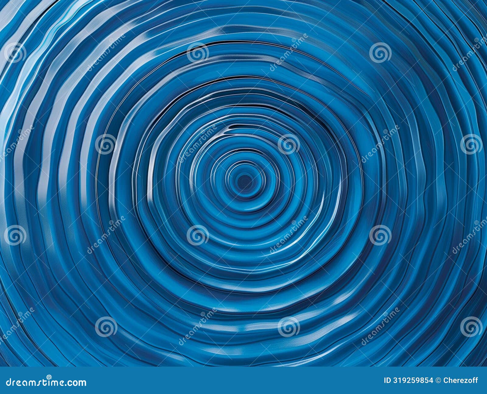 Blue Concentric Circles Abstract Background Stock Photo - Image of ...
