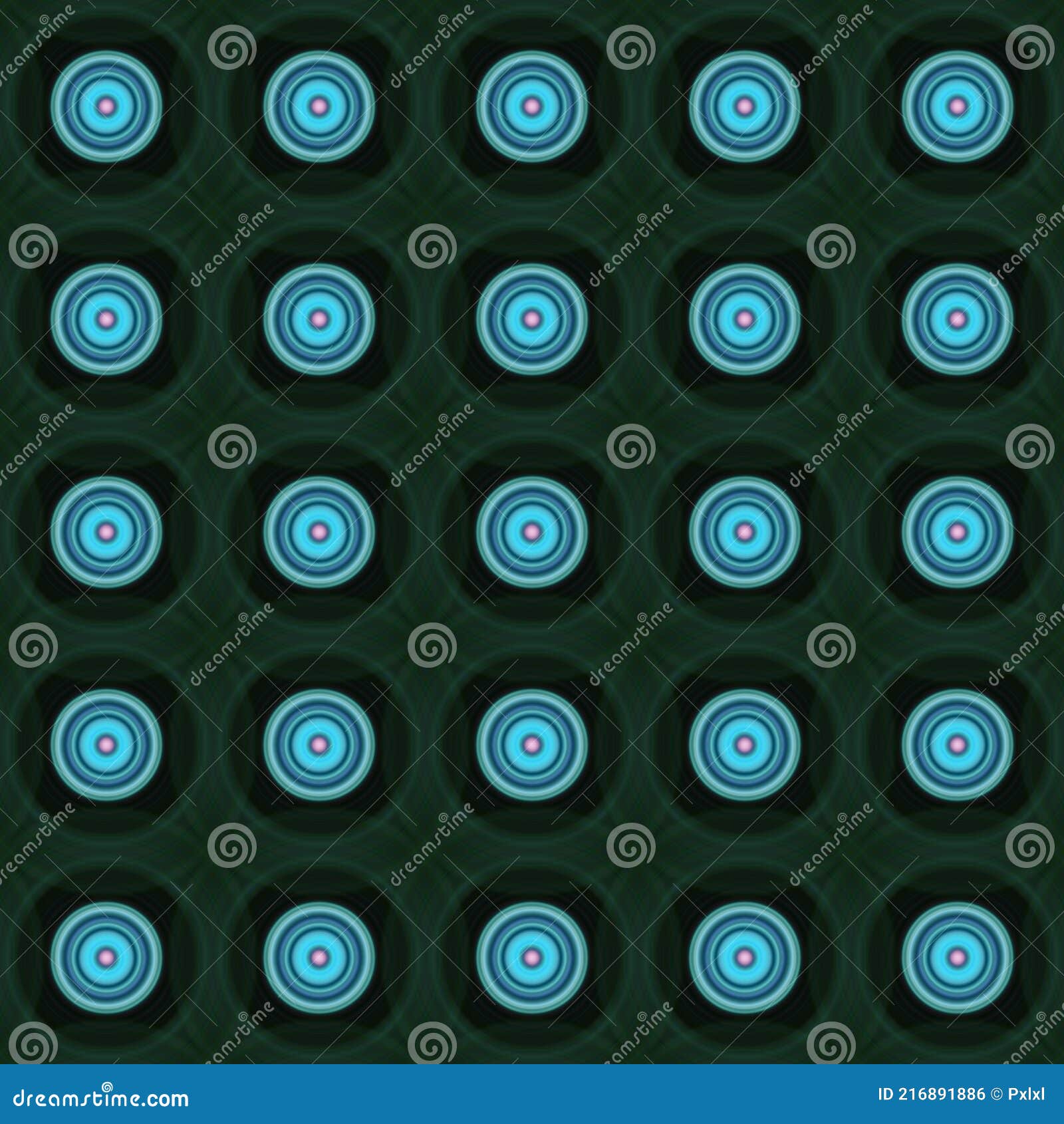 Blue Concentric Circles Pattern Background Stock Illustration ...