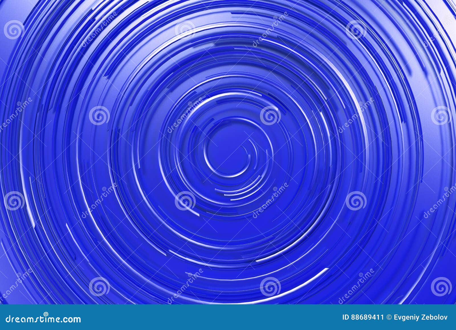 Blue Concentric Spiral on Blue Background Stock Illustration ...