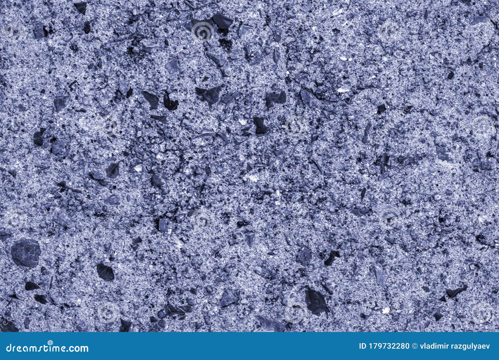 Blue Concrete Wall Interspersed with Blue-tinged Stone, Scratches ...