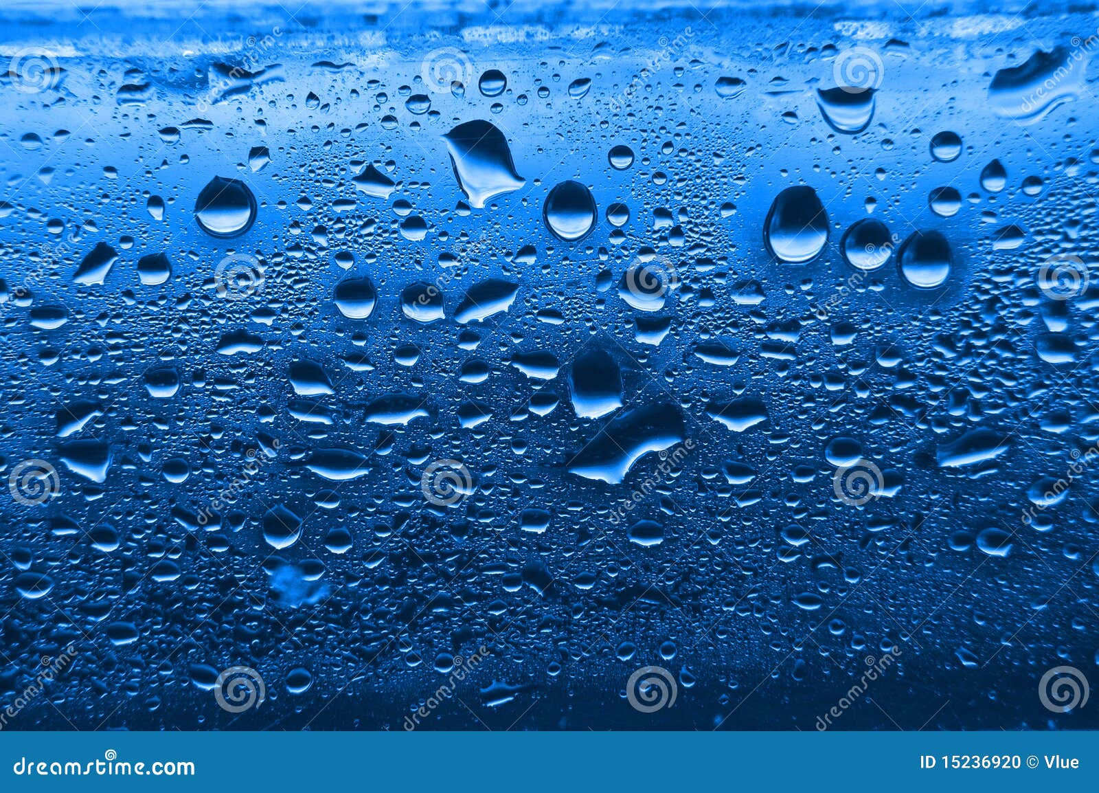 Blue Condensation Water Drops Stock Photo - Image of clean, cool: 15236920