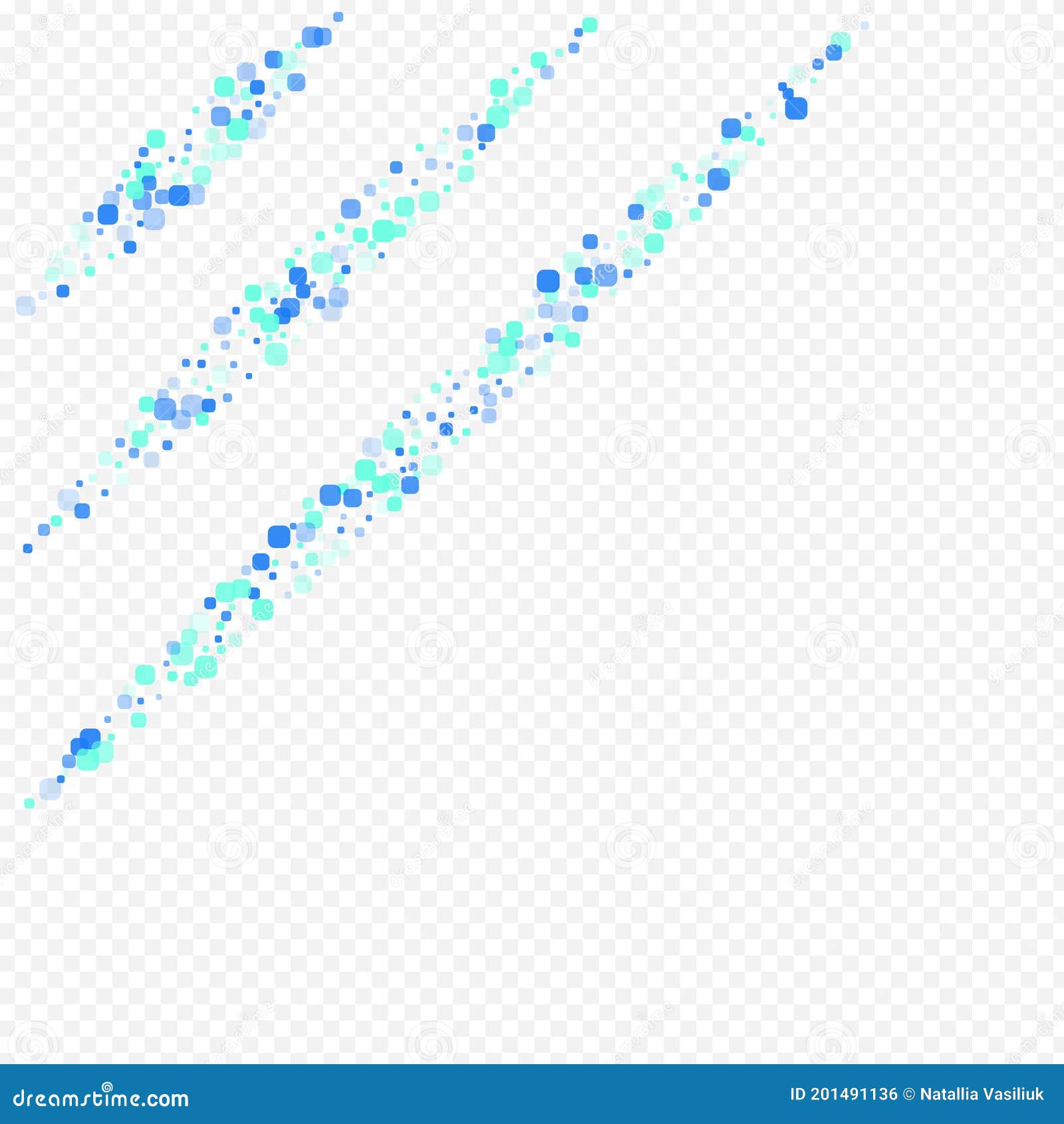 Blue Confetti Effect Vector Transparent Stock Vector - Illustration of ...