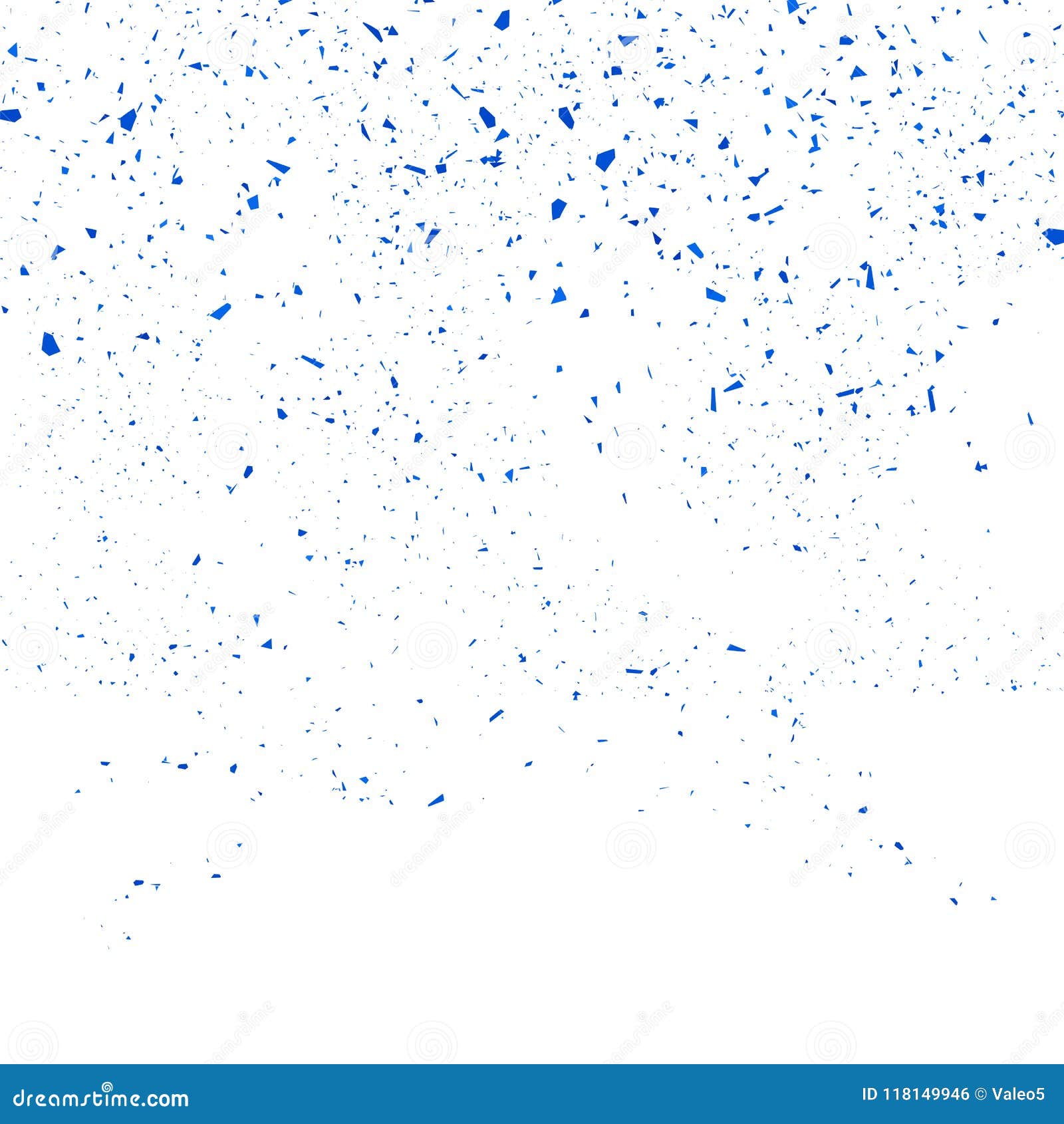Blue Confetti Seamless Pattern. Set of Particles. Stock Illustration ...