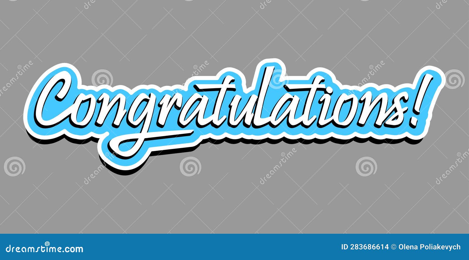 Blue Congratulations Card. Vector Illustration. EPS 10 Stock Vector ...