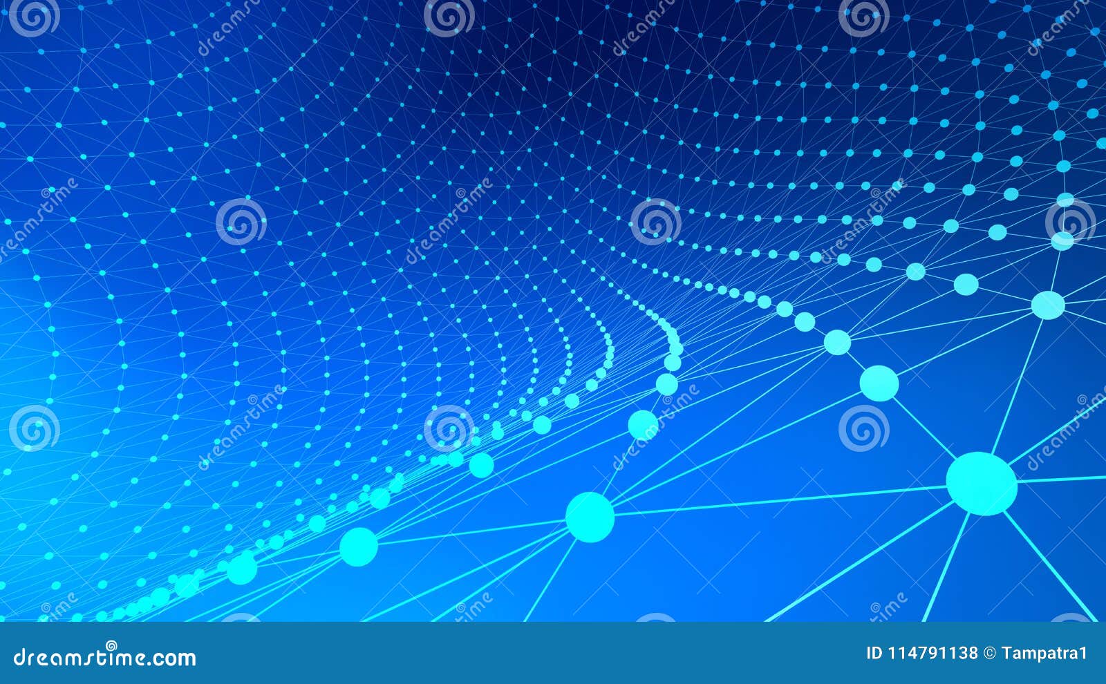 Blue Connection Lines Background for Technology Concept, 3d Stock ...