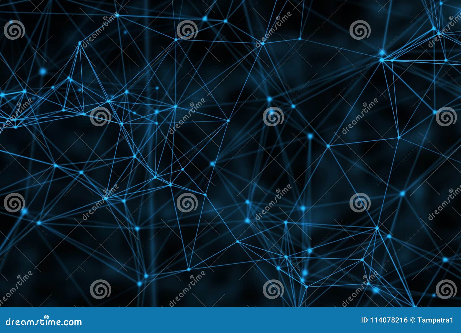 Blue Connection Lines on Black Background for Technology Concept Stock ...