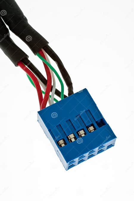 Blue connector stock image. Image of closeup, enlarged - 13767179