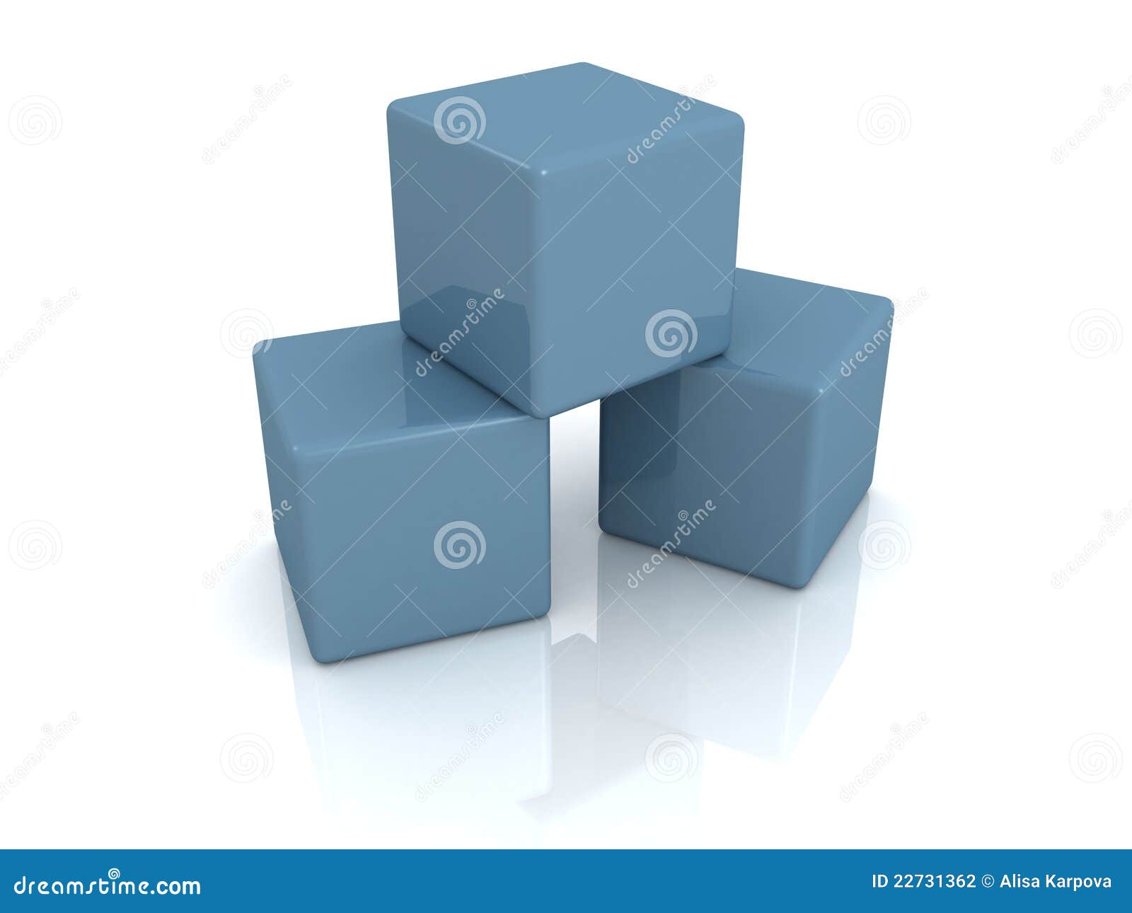 Blue Construction Building Blocks Tower Stack Stock Illustration ...