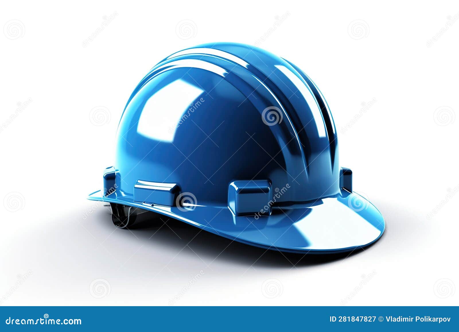Blue Construction Hard Hat Isolated on White Background. Generated by ...
