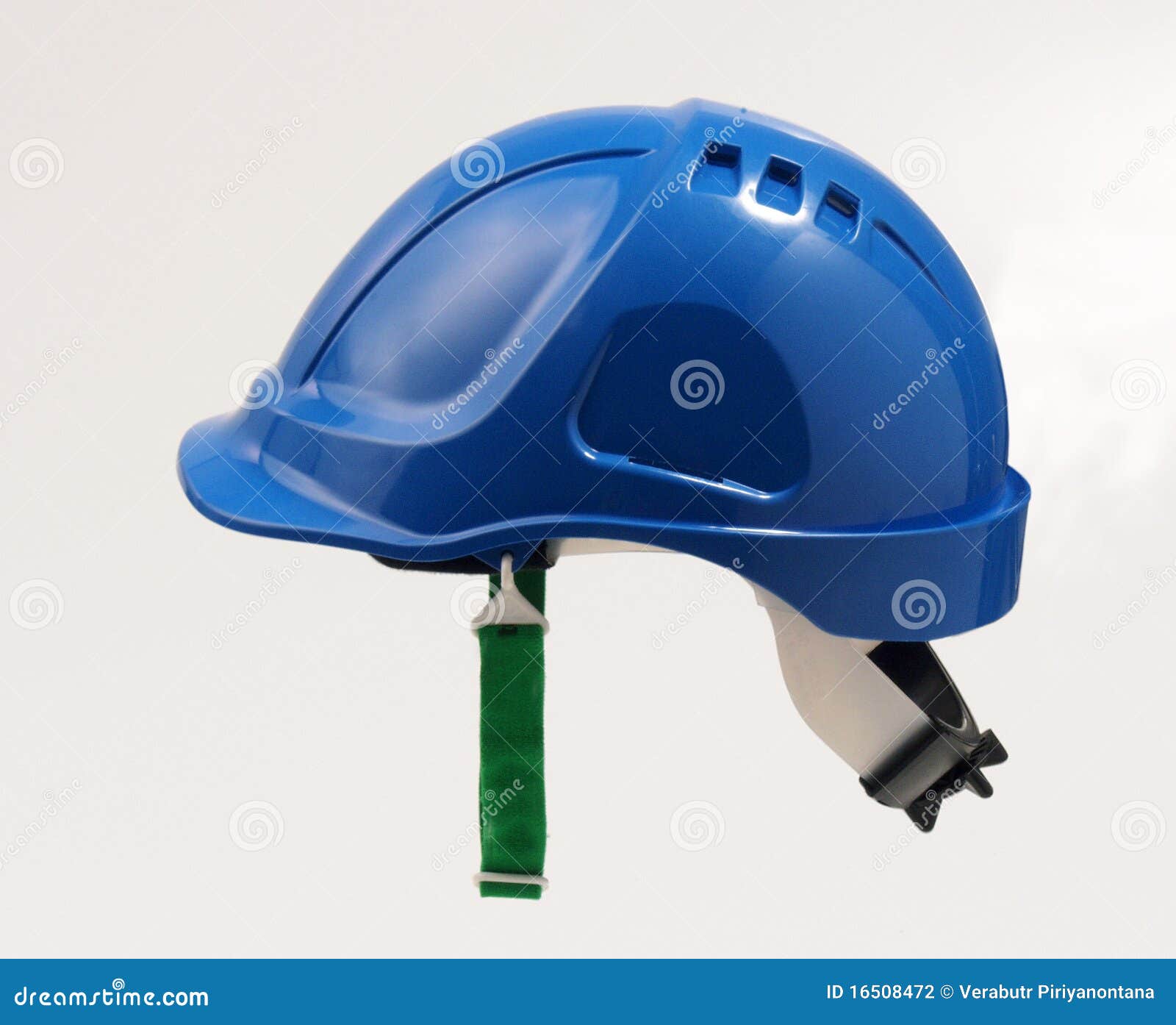 Blue Construction Debris Container Filled With Rock And Concrete Rubble ...