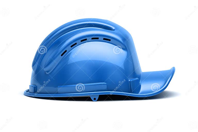 Blue construction hat stock photo. Image of working, safety - 99843420