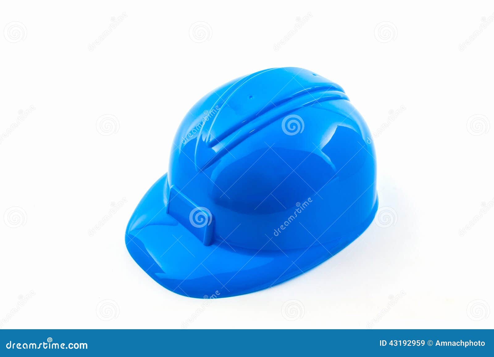Blue construction helmet. stock image. Image of equipment - 43192959