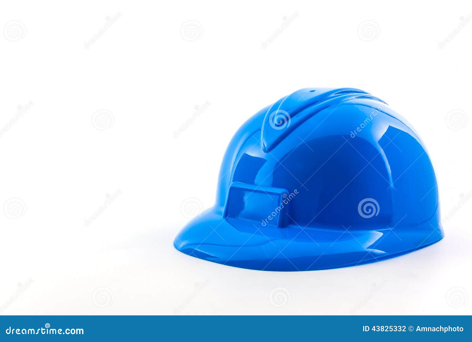 Blue construction helmet . stock photo. Image of architect - 43825332