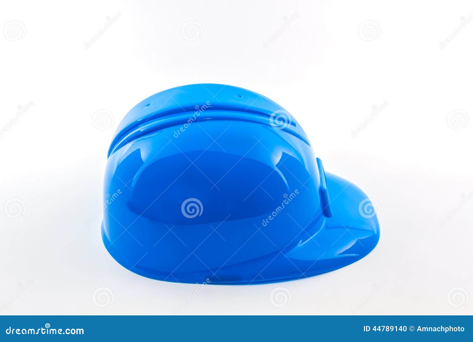 Blue construction helmet. stock photo. Image of life - 44789140