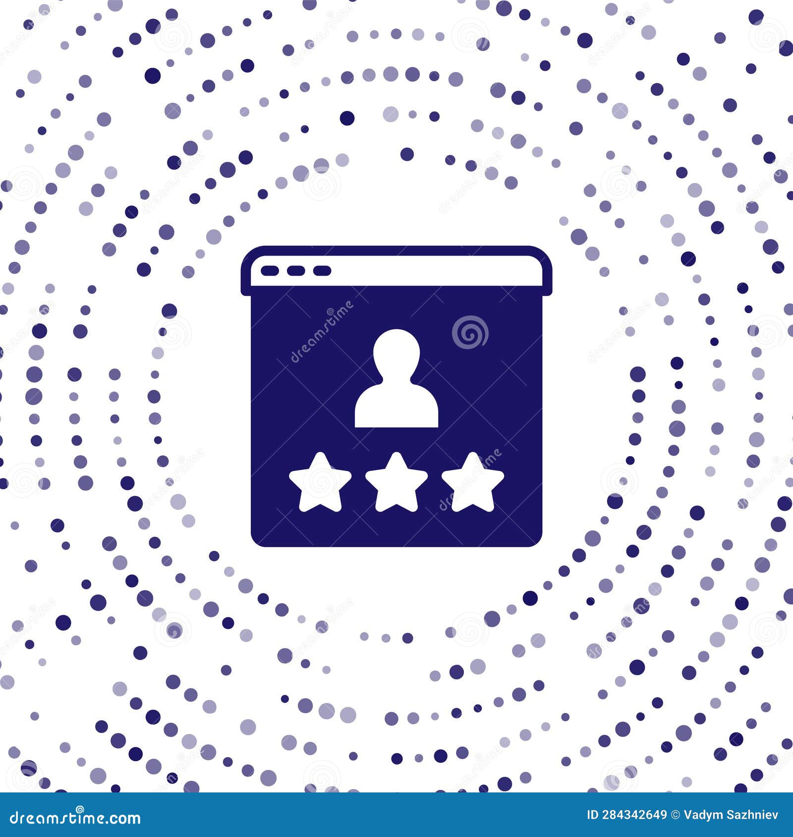 Blue Consumer or Customer Product Rating Icon Isolated on White ...