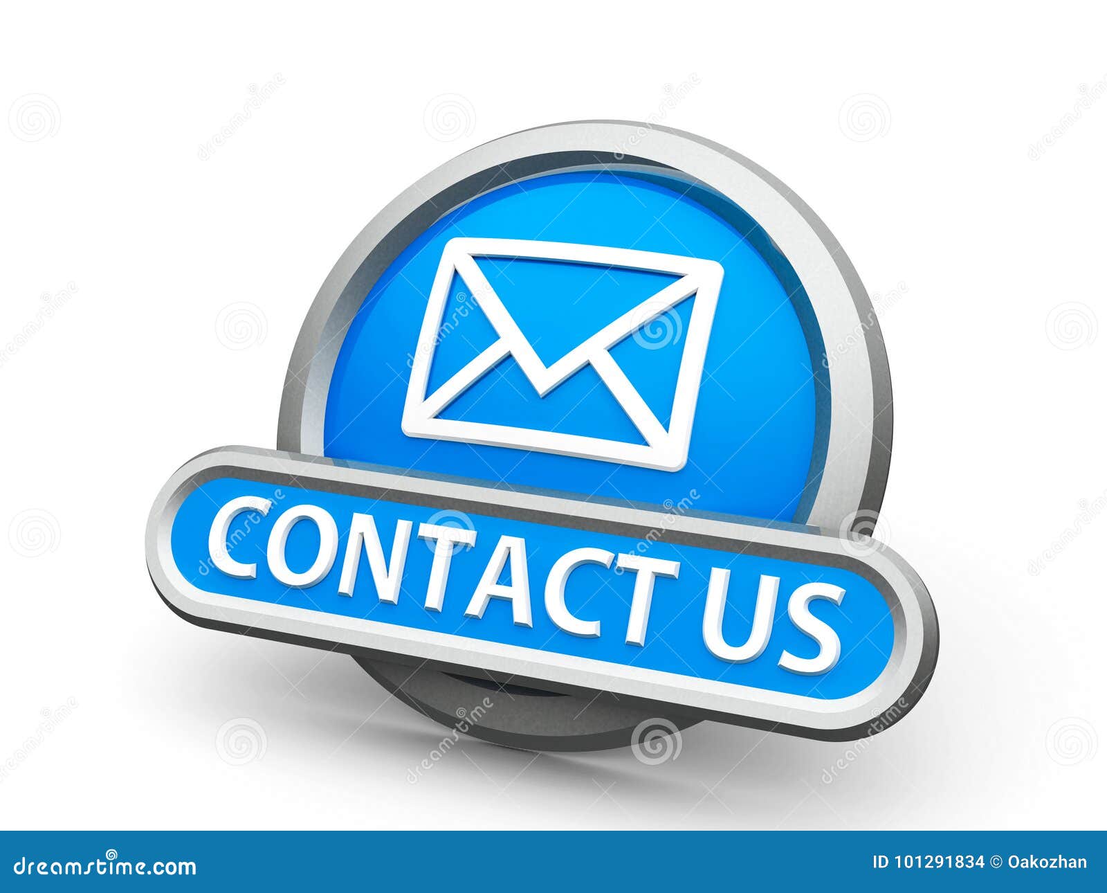 Blue contact us icon stock illustration. Illustration of contact ...