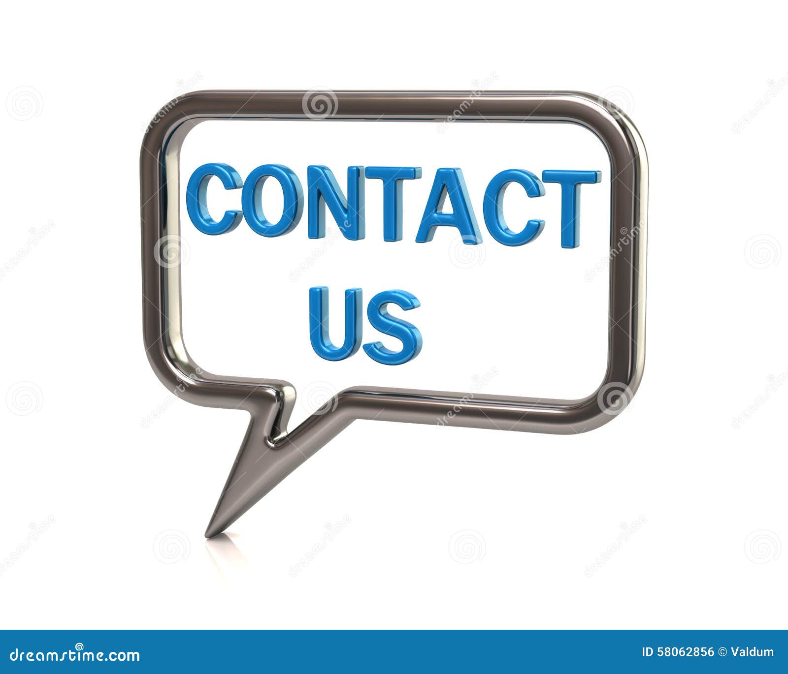 Blue Contact Us icon stock illustration. Illustration of mail - 58062856