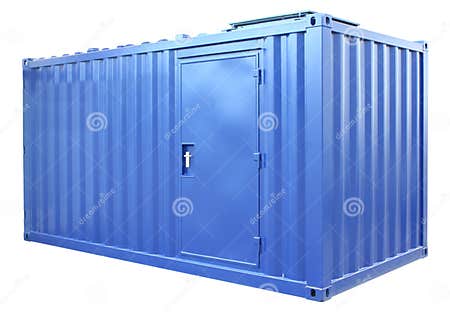 Blue container stock image. Image of warehouse, terminal - 16831065