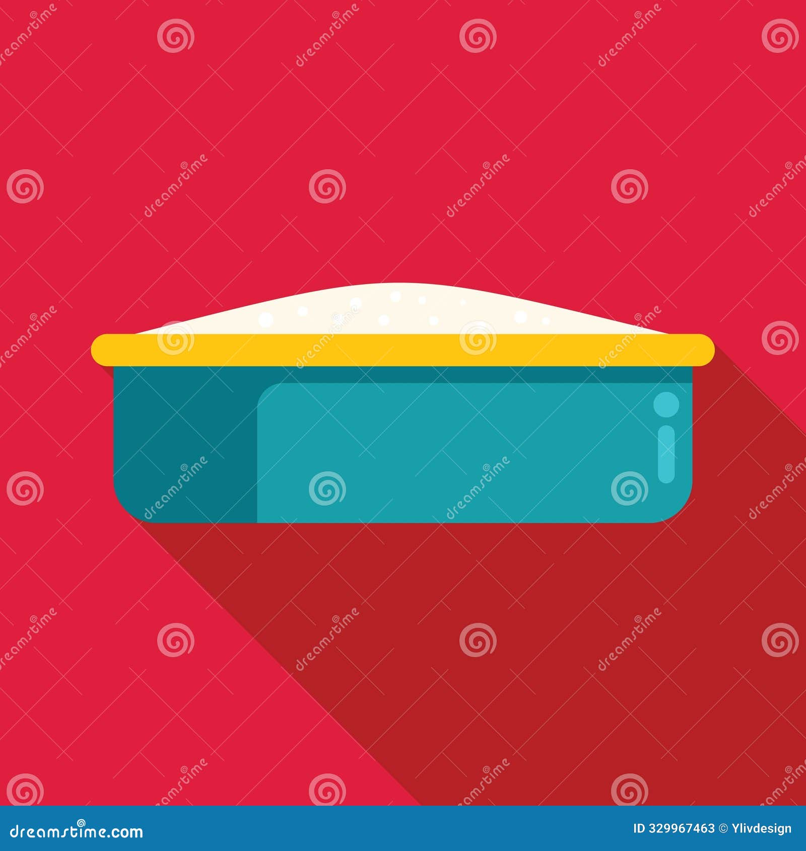 Blue Container Filled with White Powder Laundry Detergent Stock ...