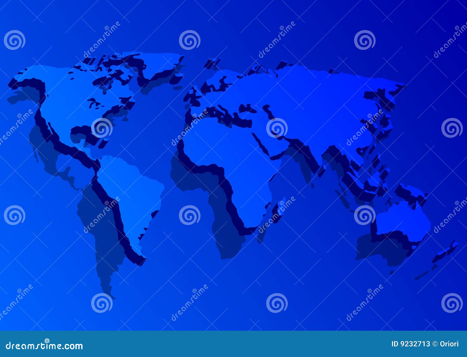 Blue continent stock illustration. Illustration of europe - 9232713
