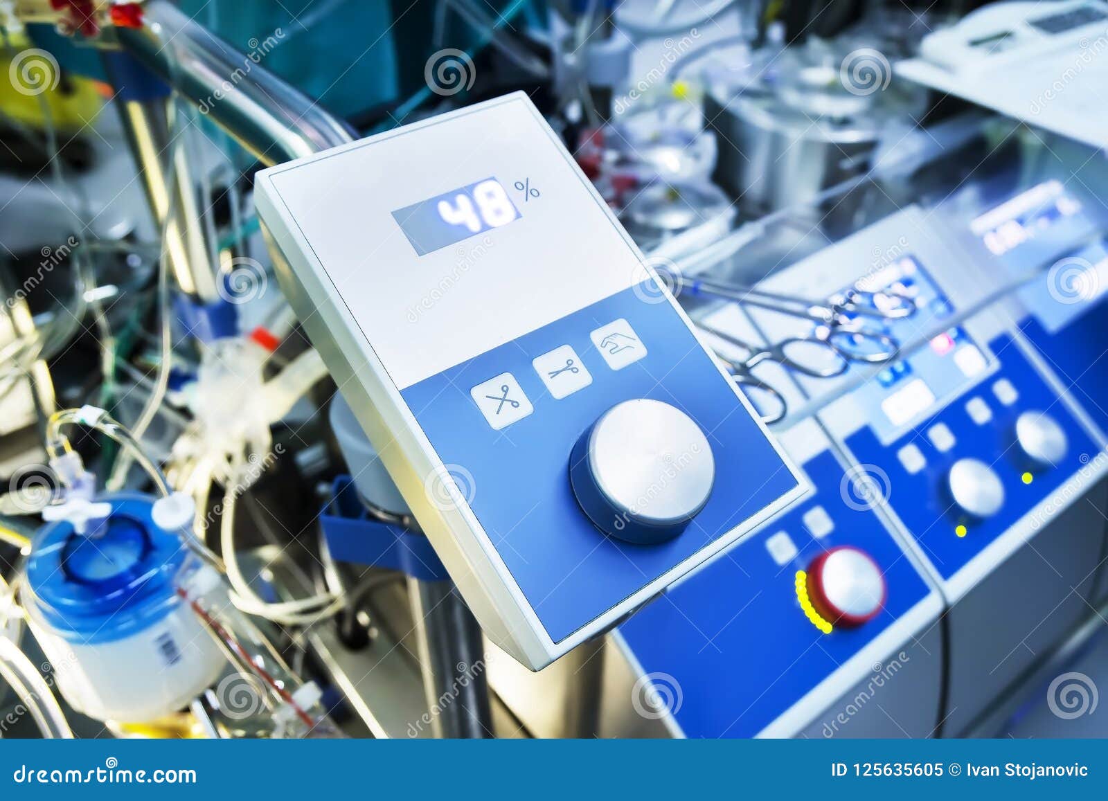 Heart Lung Machine Control Table Stock Image - Image of lung ...