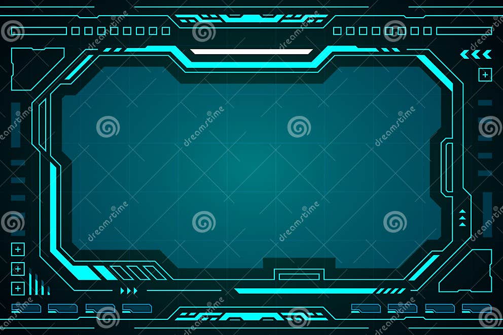 Blue Control Panel Abstract Modern Technology Futuristic Interface Hud ...