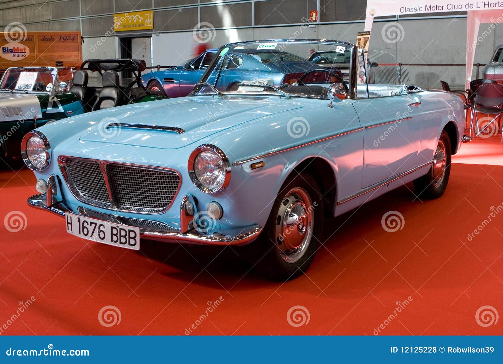 Blue Convertible editorial stock photo. Image of classic - 12125228
