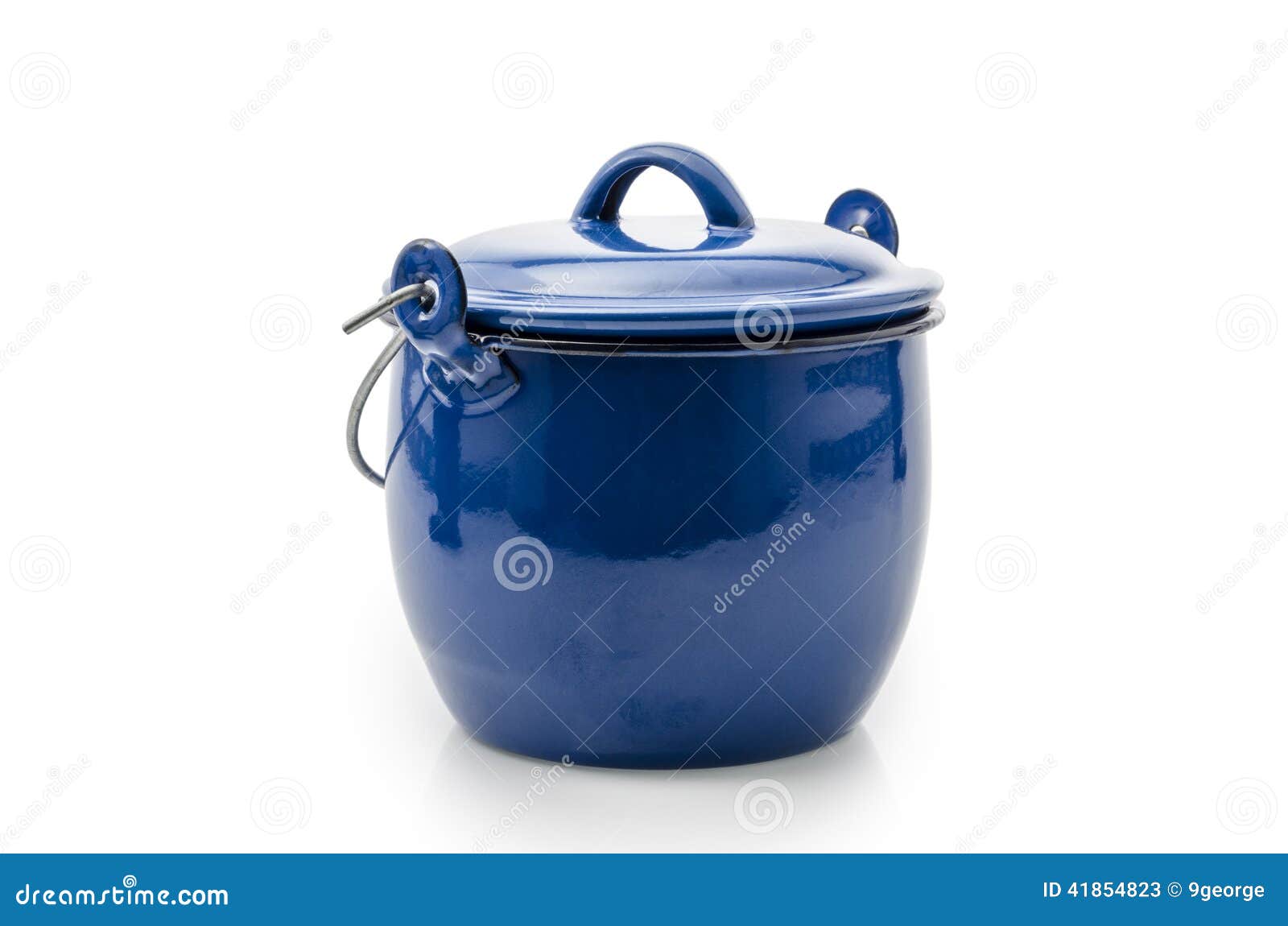 Blue Cooking Pot Isolated on White : Clipping Path Included. Stock ...