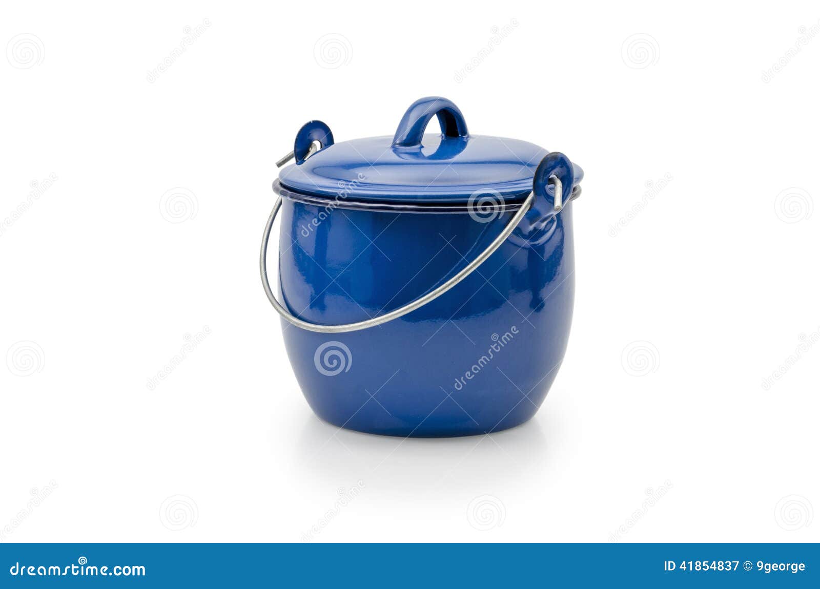 Blue Cooking Pot Isolated on White : Clipping Path Included. Stock ...