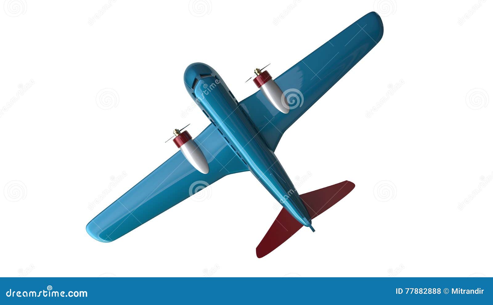 Blue cool toy plane stock illustration. Illustration of cool - 77882888